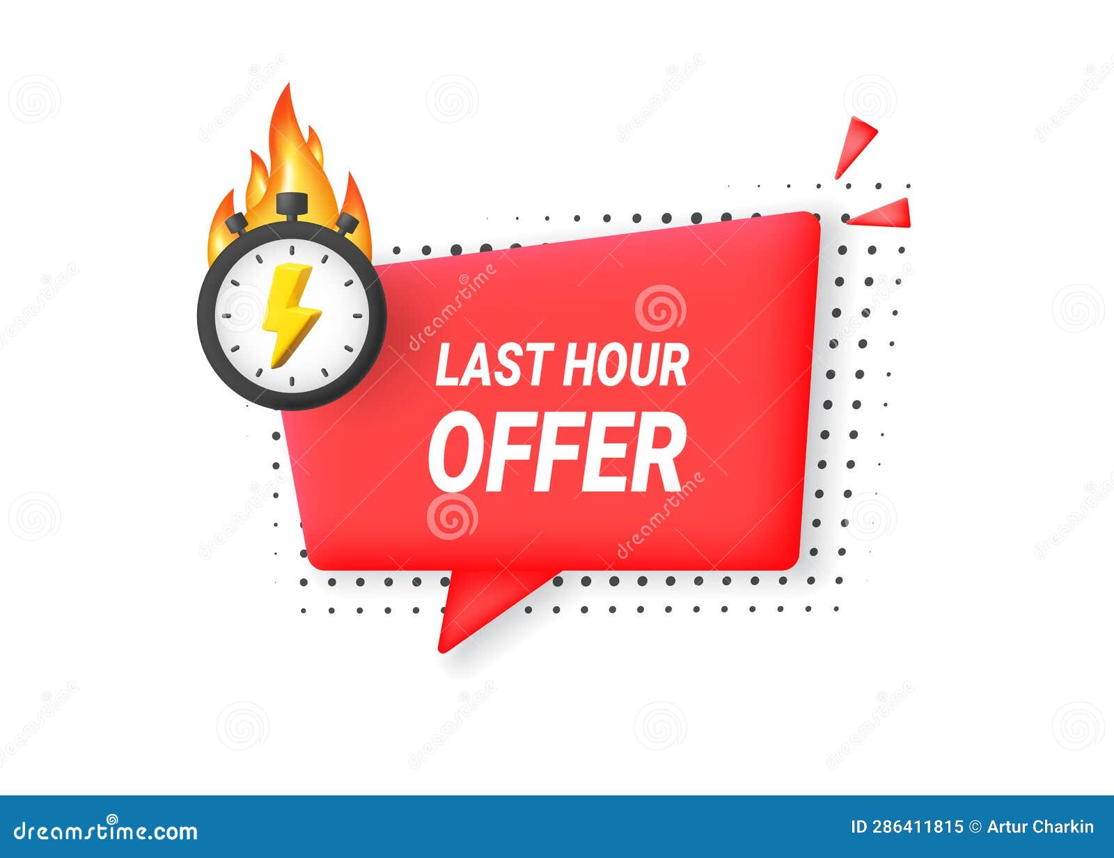Last Hour Offer Icon. Last Chance Concept, Countdown. Speech Bubble ...