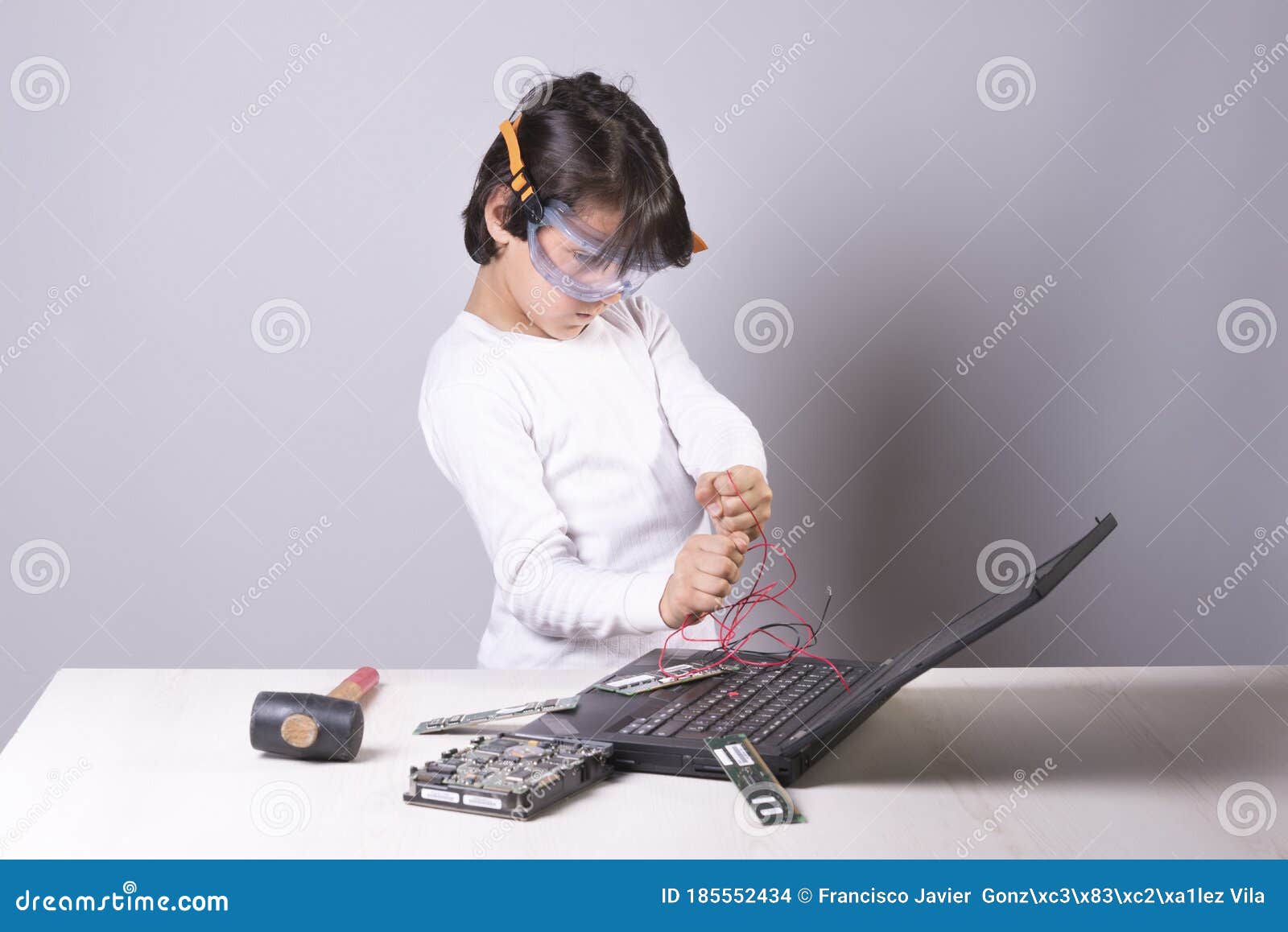 Last Keystrokes on the Keyboard Stock Photo - Image of hammer, destroy ...