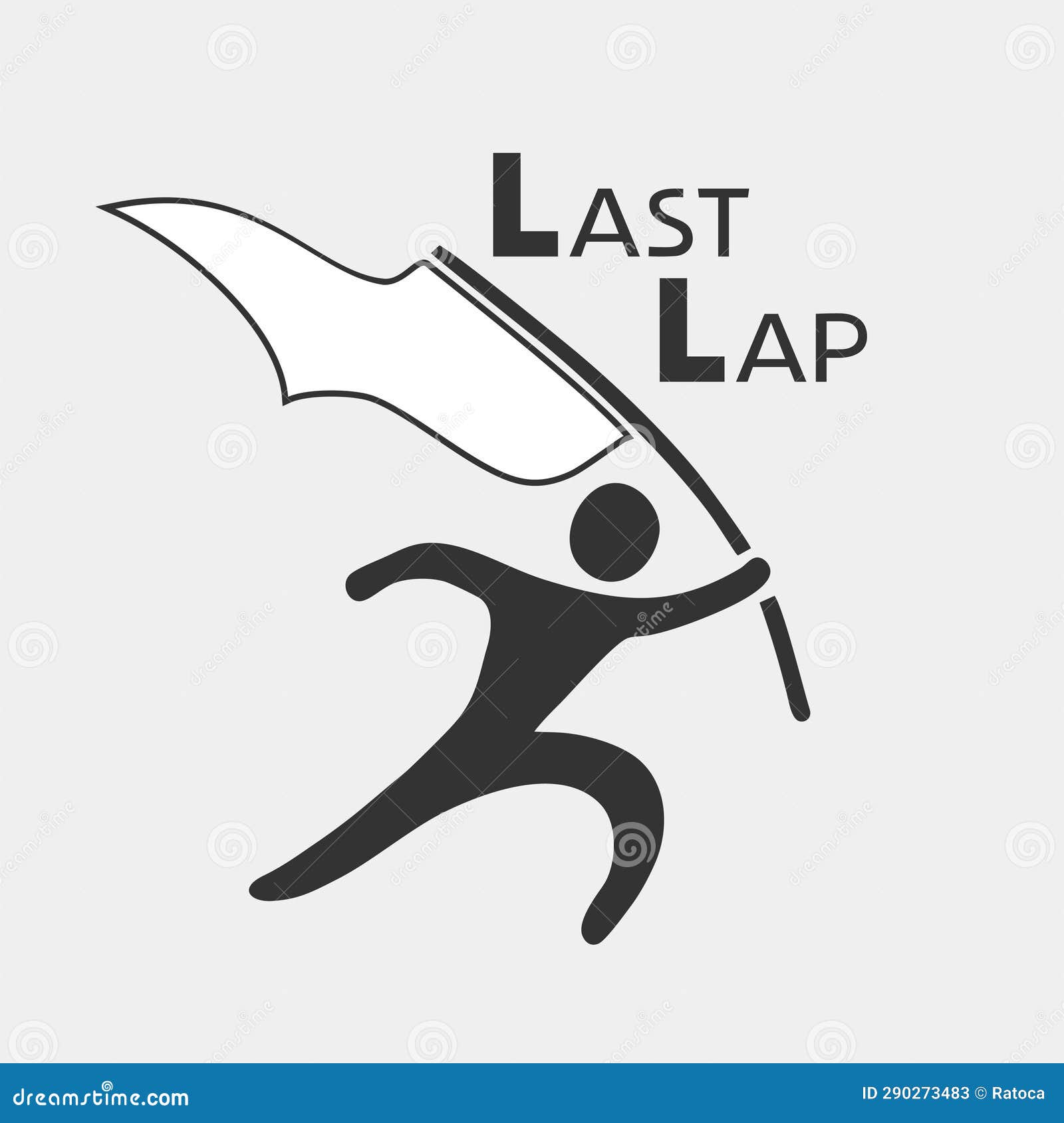 Last lap message symbol stock illustration. Illustration of flag ...