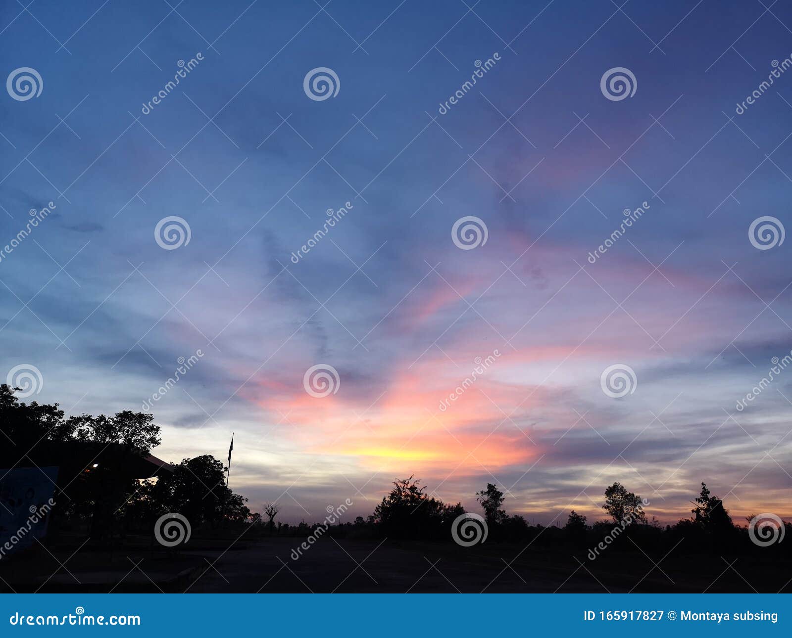 The Last Light of the Setting Sun. the Dimness that Visited the Land ...