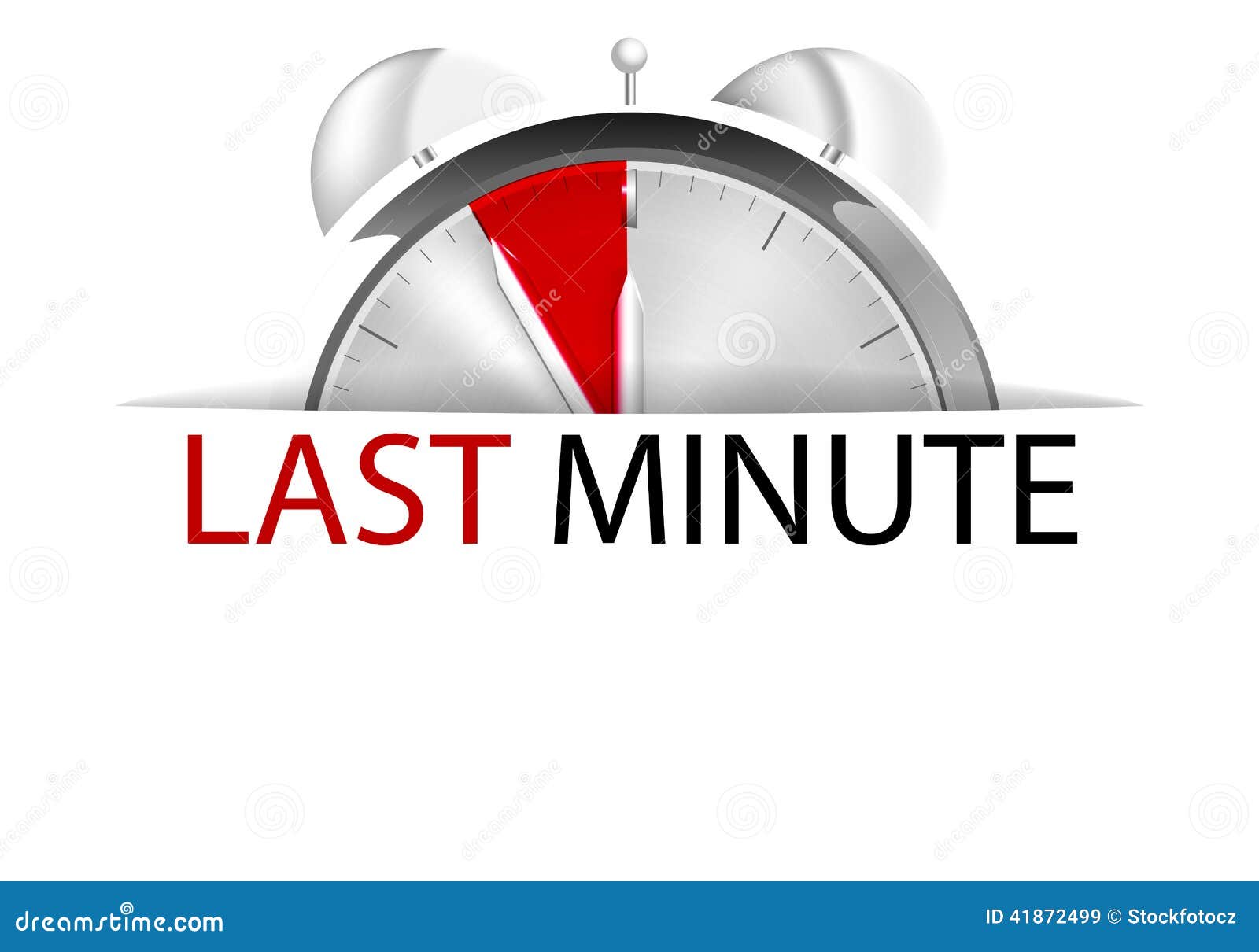 Last minute stock vector. Illustration of business, second - 41872499