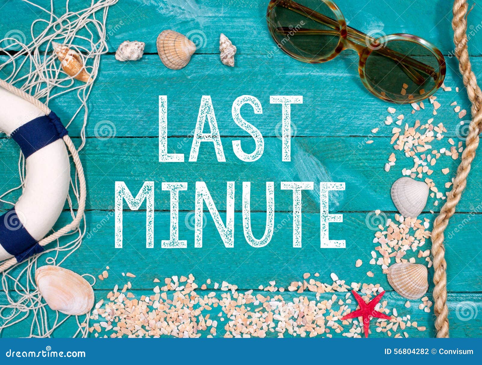 Last minute stock photo. Image of water, shells, rope - 56804282