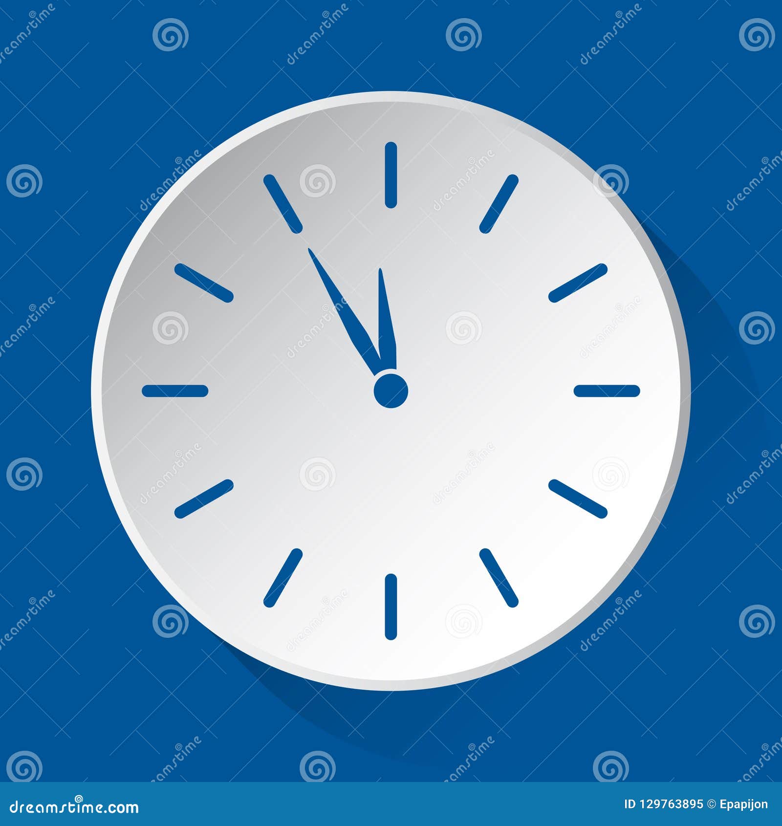 Last Minute Clock - Blue Icon on White Button Stock Vector ...