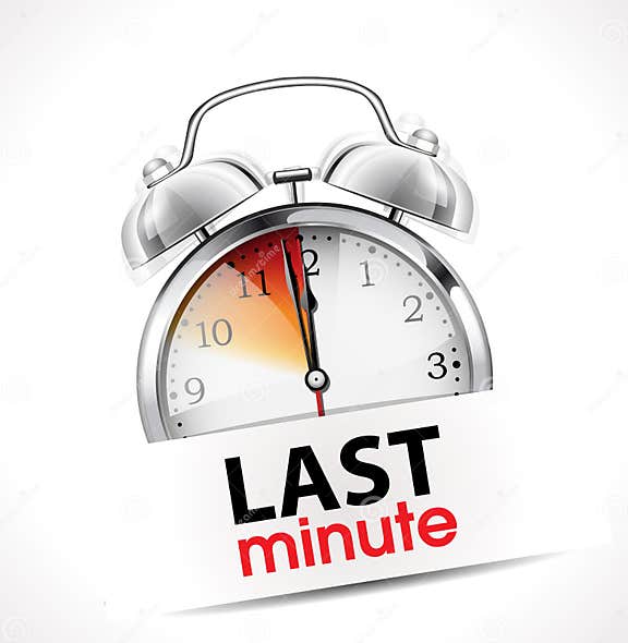 Last Minute Concept - Alarm Clock Stock Vector - Illustration of ...