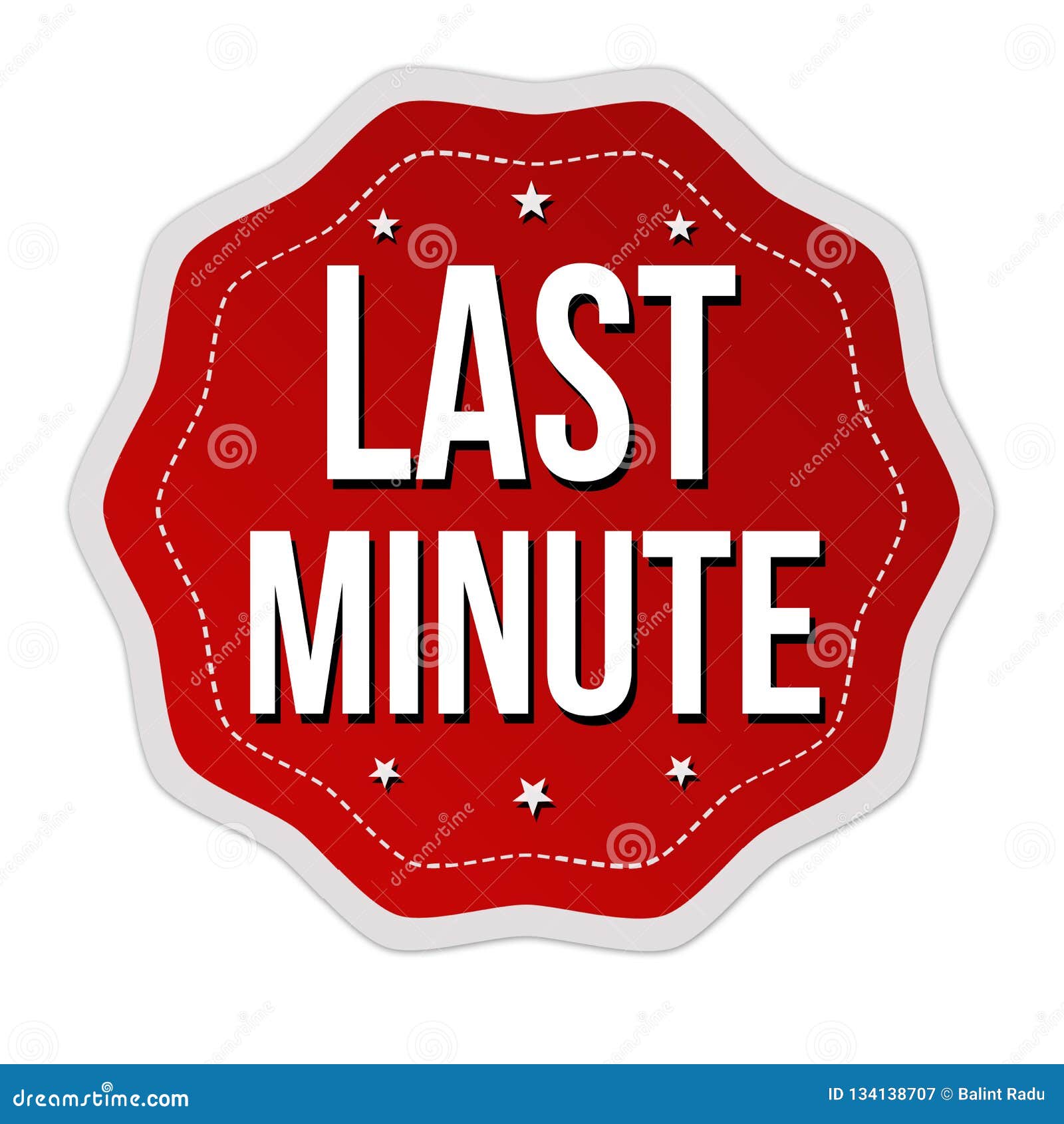 Last Minute Label or Sticker Stock Vector - Illustration of business ...
