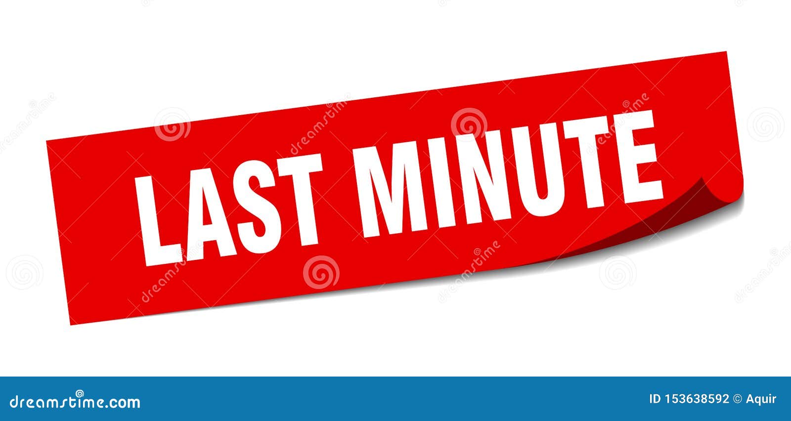 Last minute sticker. stock vector. Illustration of banner - 153638592
