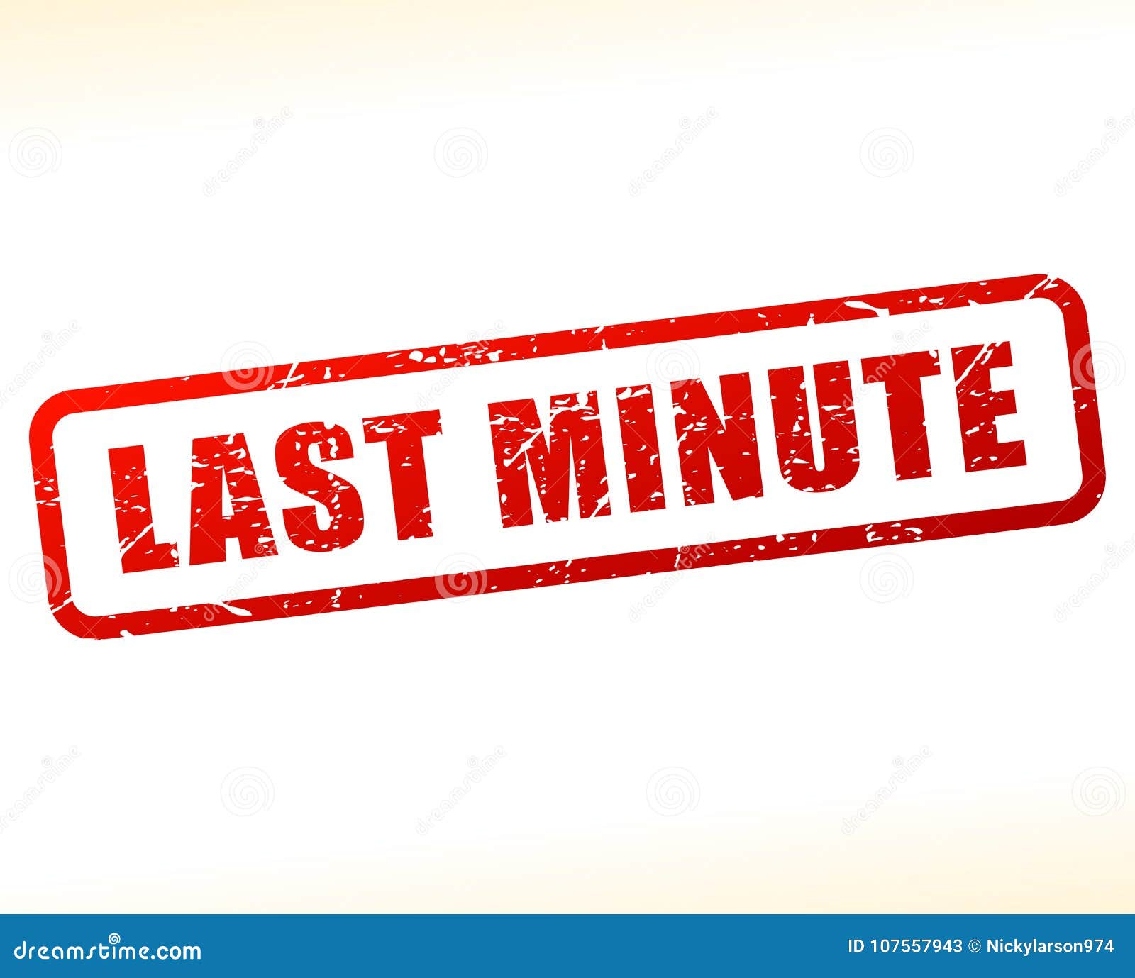 Last minute text buffered stock vector. Illustration of minute - 107557943