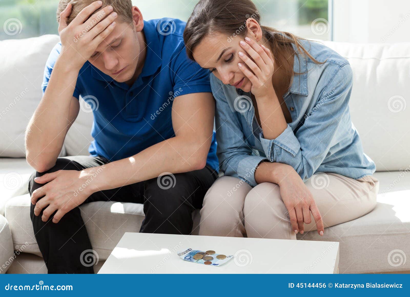 Last Money in Couples Budget Stock Photo - Image of family, crisis ...