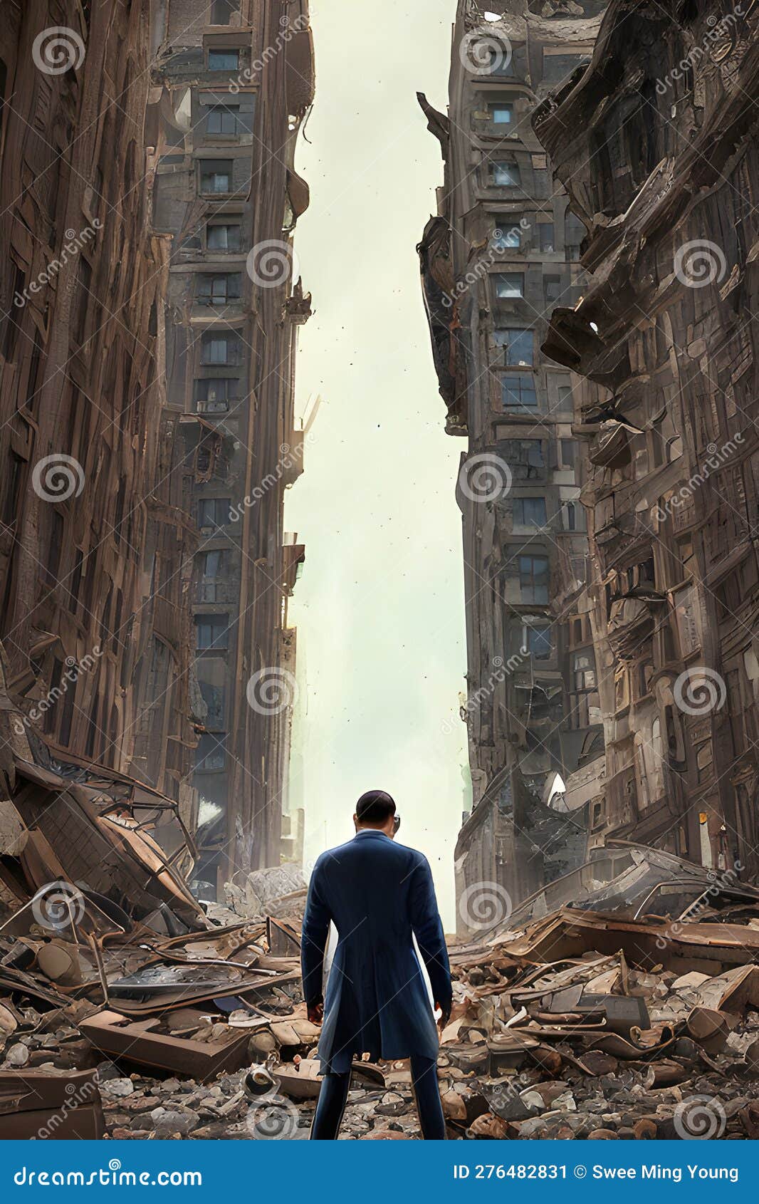 The Last People on Earth, Standing Alone in the Vast Dark Cloudy Sky ...