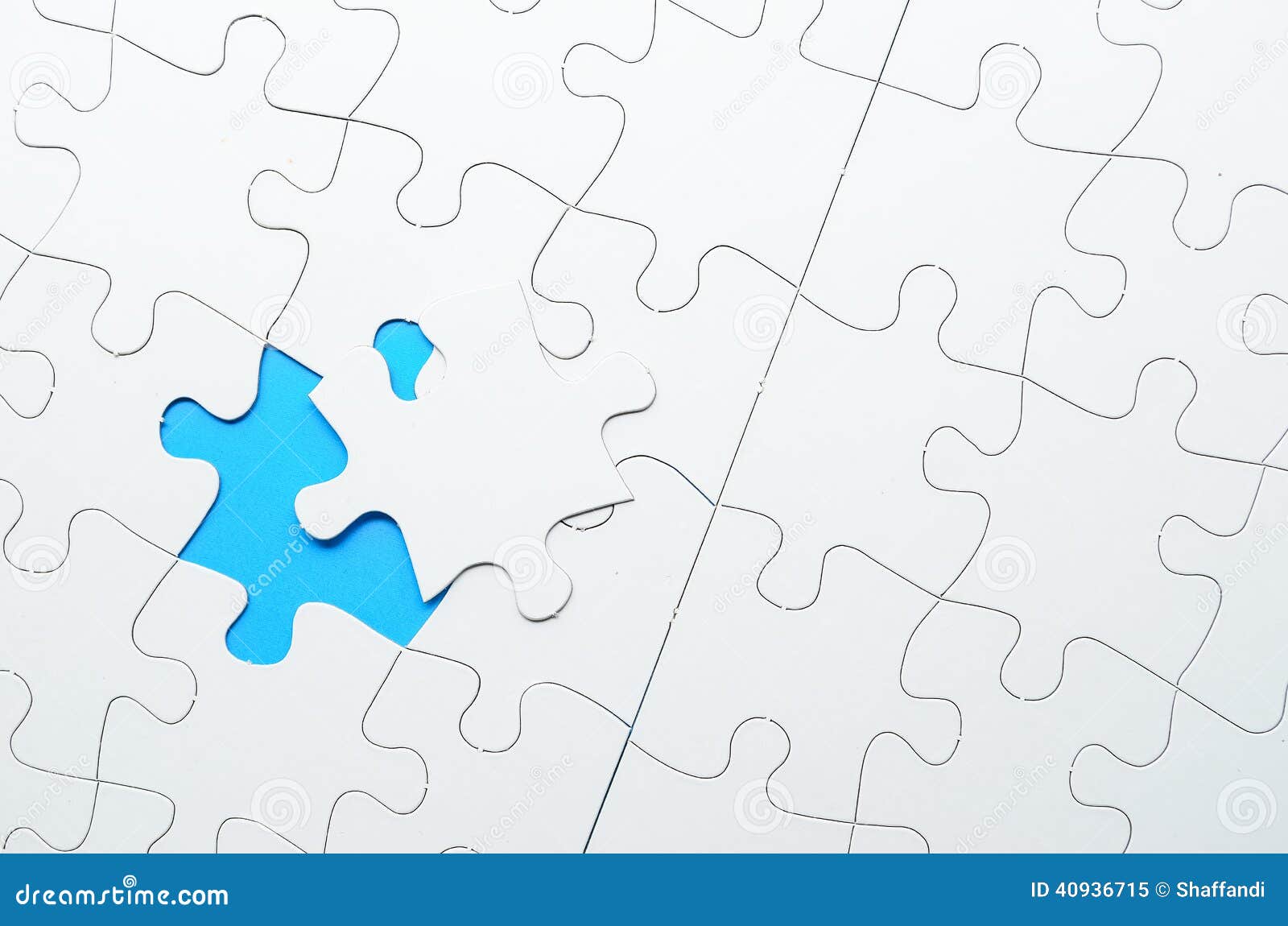 Last Piece of Jigsaw Puzzle Stock Image - Image of hole, attachment ...