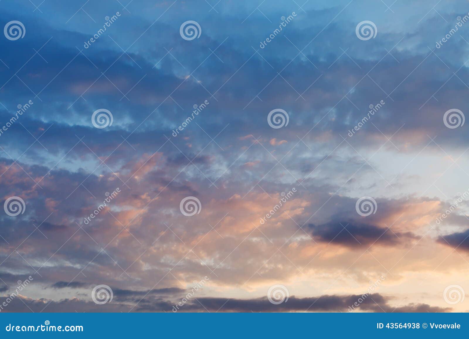 Last Pink Sun Light in Blue Sky at Sunset Stock Photo - Image of heaven ...
