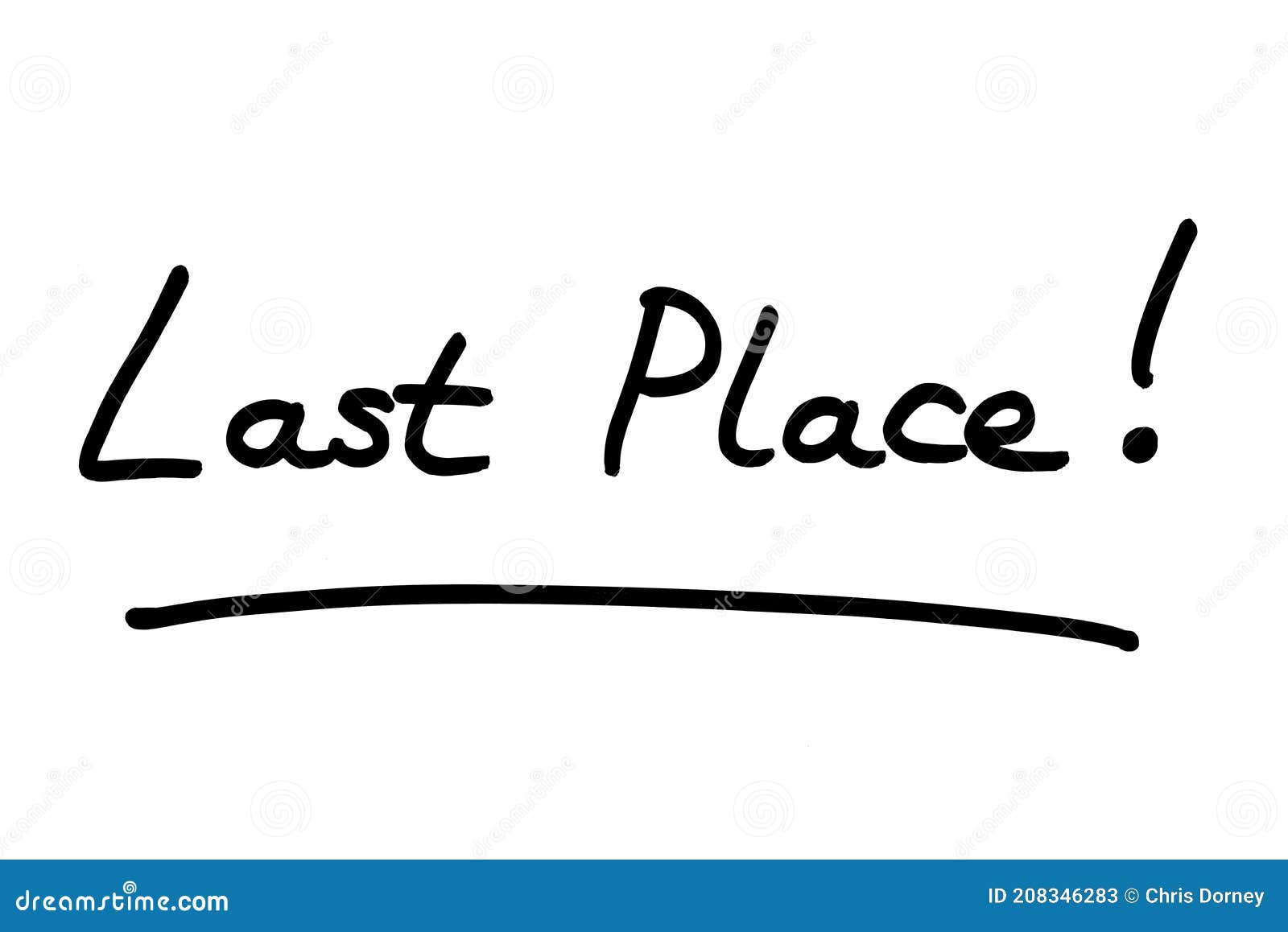 Last Place stock illustration. Illustration of lastplace - 208346283