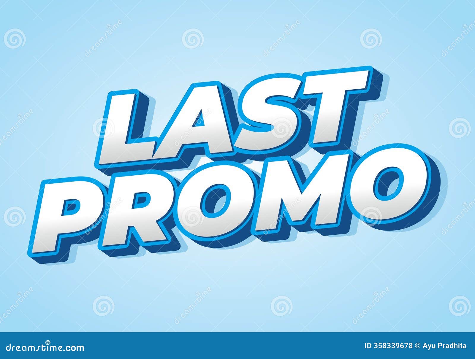 Last Promo. Text Effect for Advertising Promotion Needs Stock Vector ...