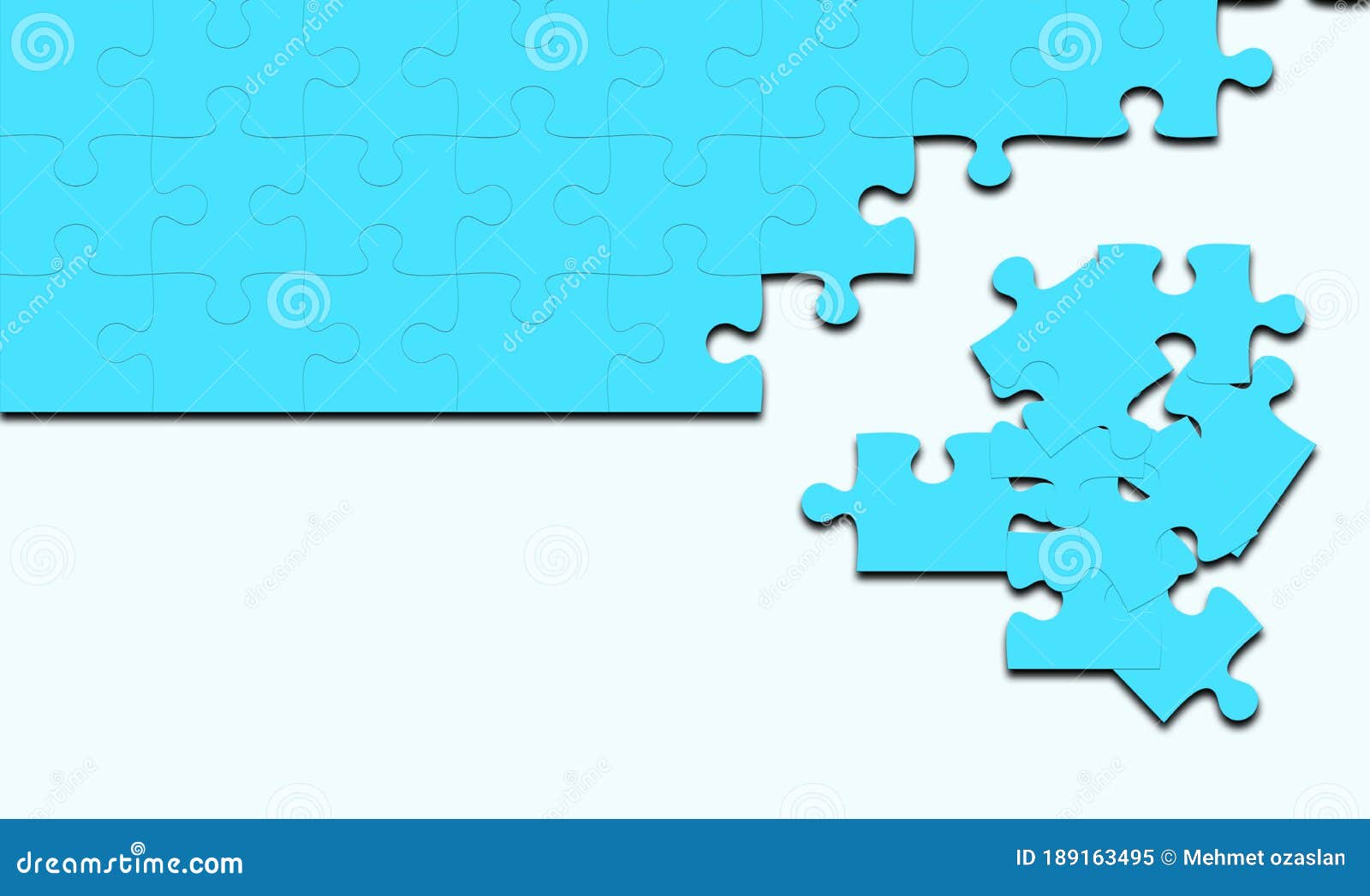Last puzzle piece stack stock illustration. Illustration of assignment ...