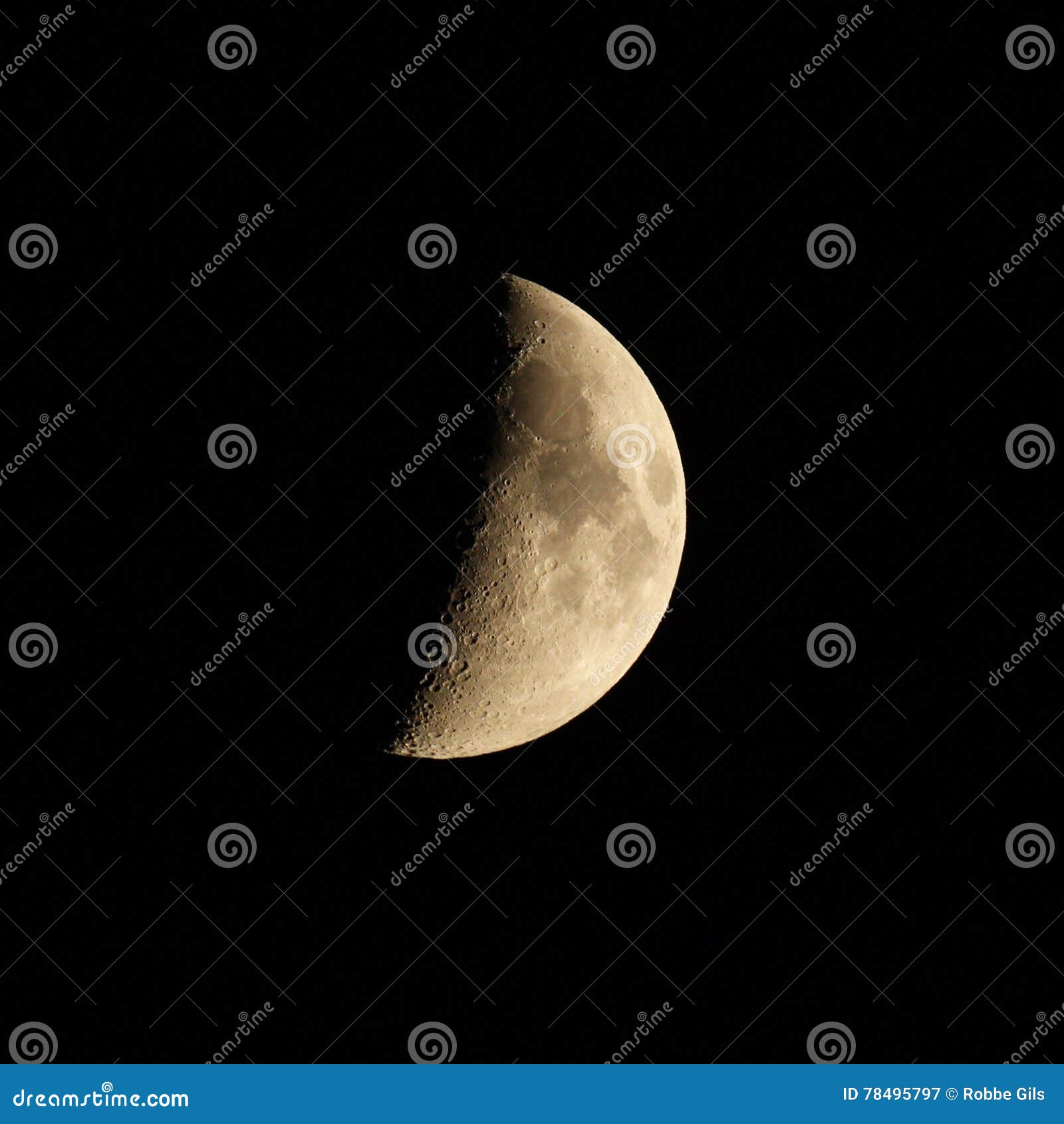 Last Quarter Moon stock image. Image of moon, nature - 78495797
