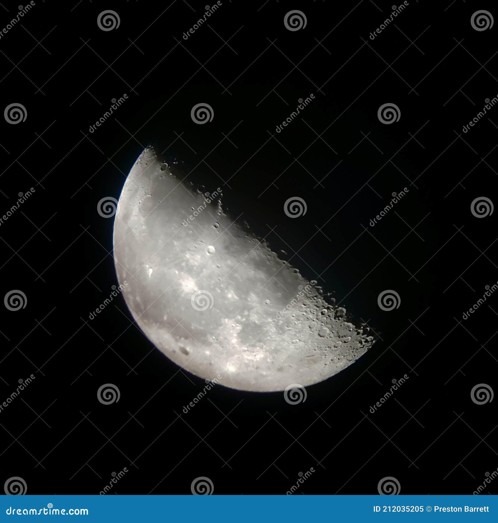 This is the Last Quarter Phase of the Moon Stock Image - Image of star ...