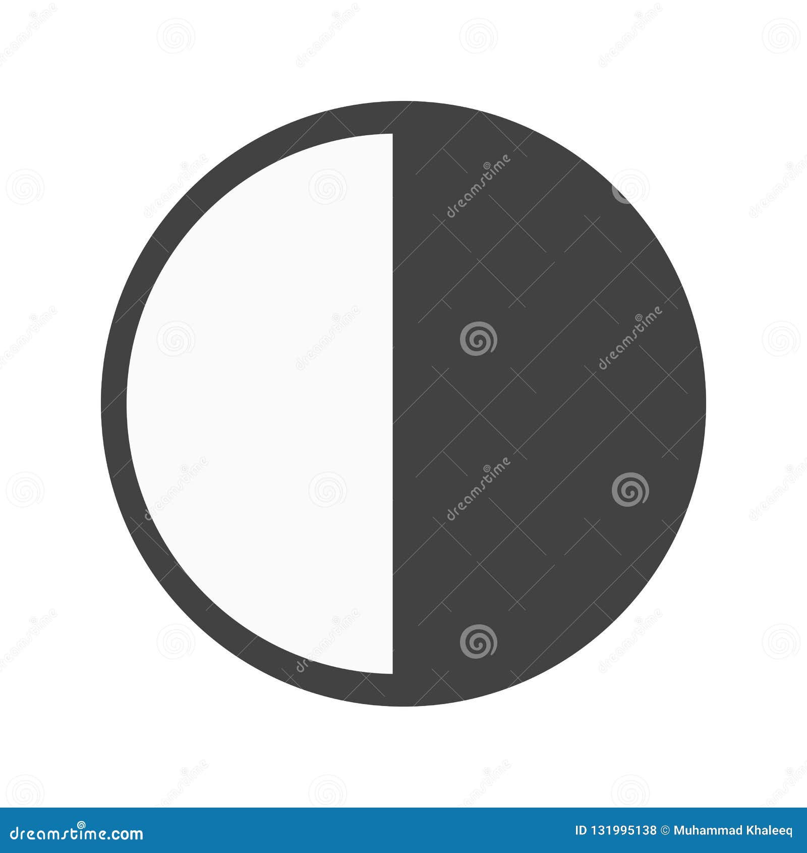 Quarter Vector Icon Isolated On Transparent Background, Linear Q ...