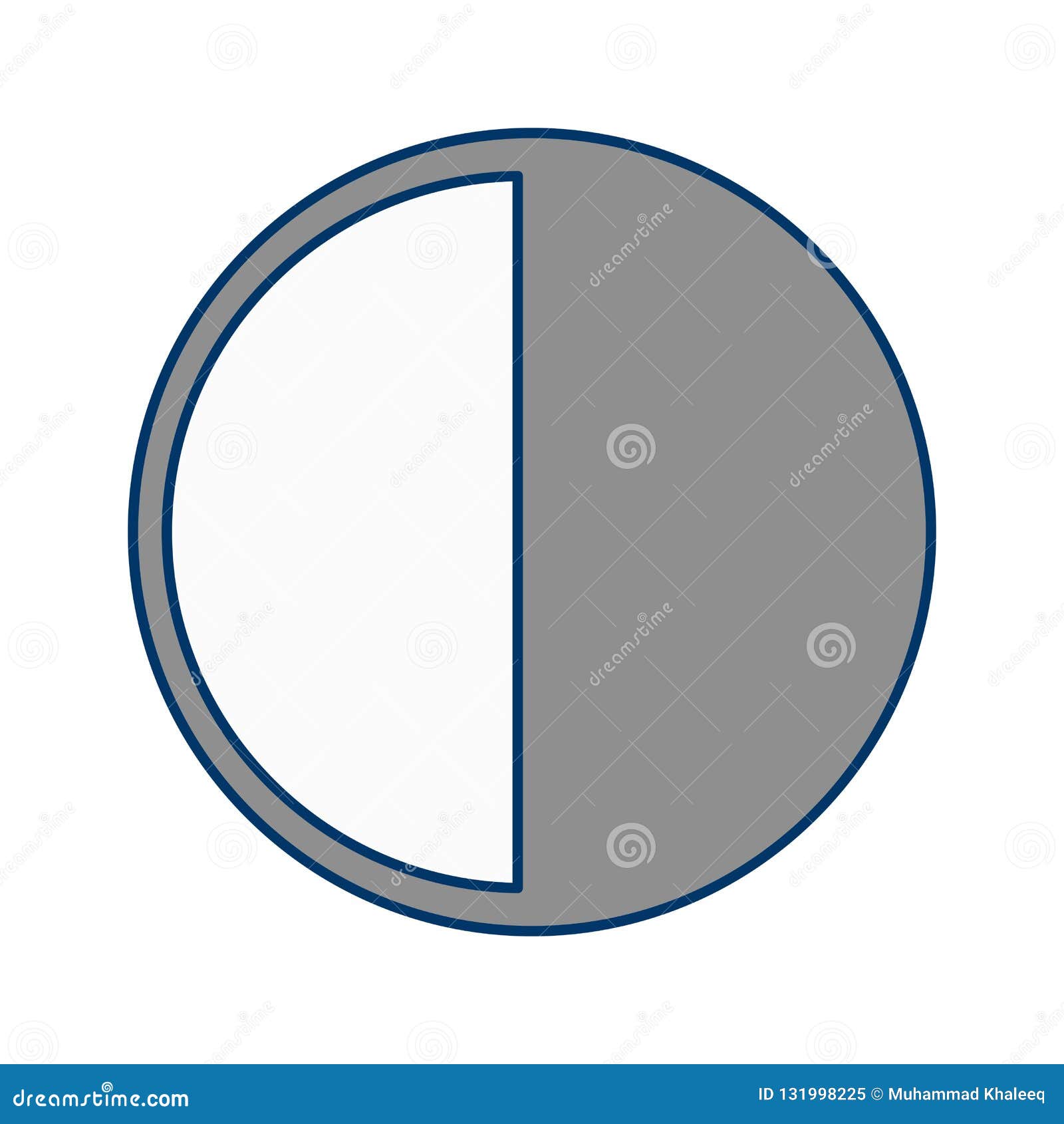 Last Quarter Vector Icon stock illustration. Illustration of glyph ...