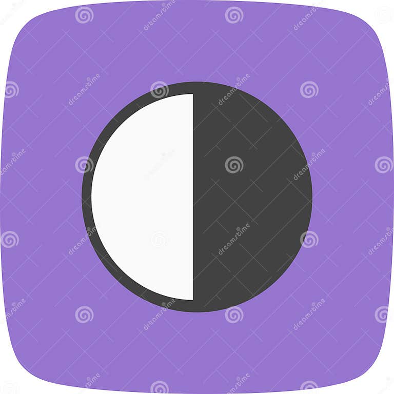 Last Quarter Vector Icon stock illustration. Illustration of icon ...