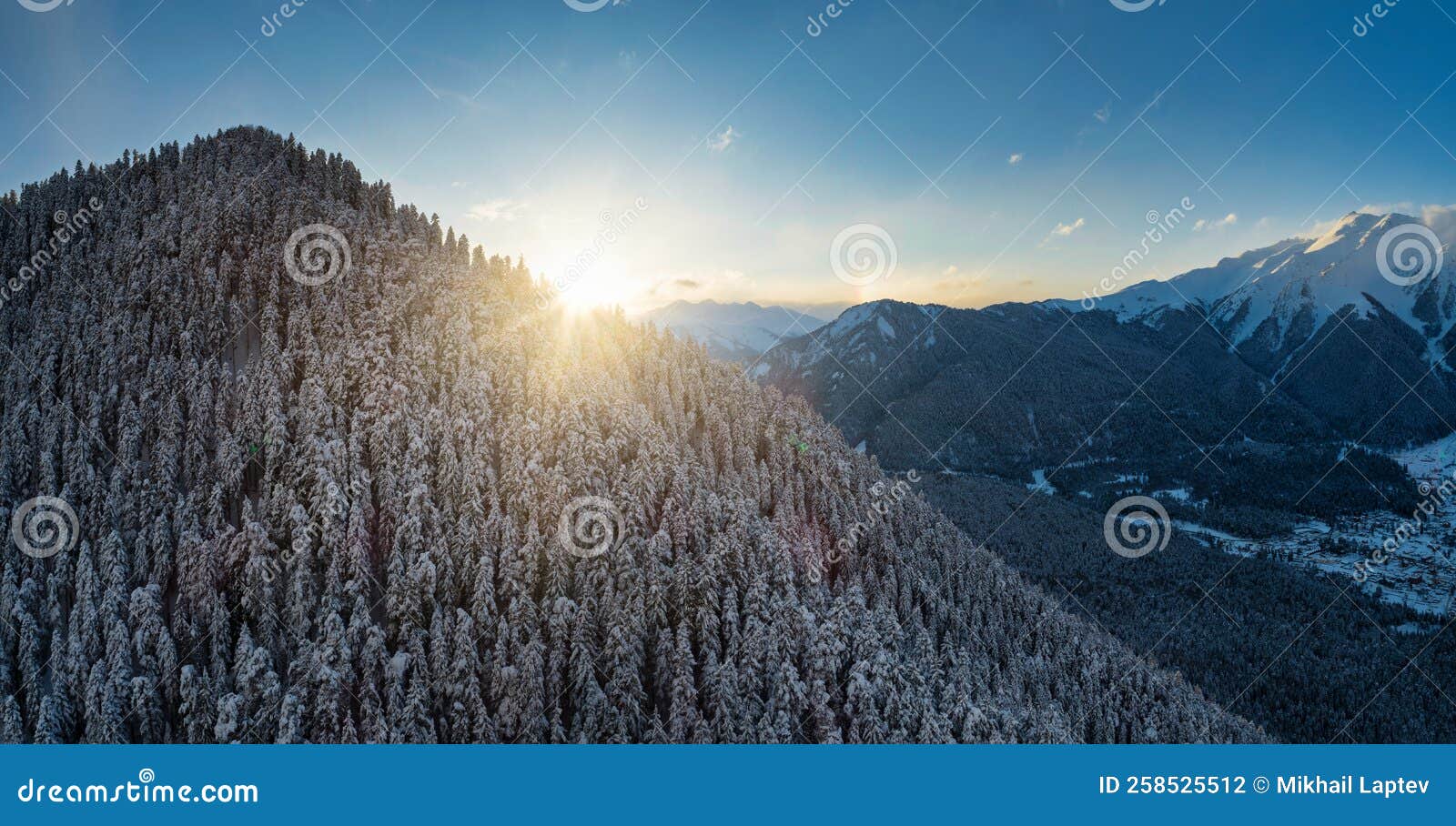 Last Rays of Sun Over the Mountains Stock Photo - Image of destination ...
