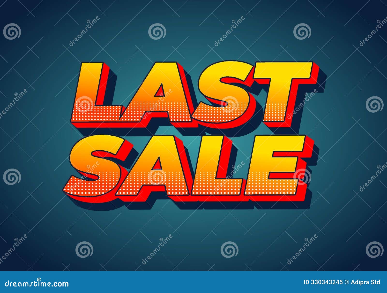 Last Sale. Text Effect for Ads Purpose in 3D Style Stock Illustration ...