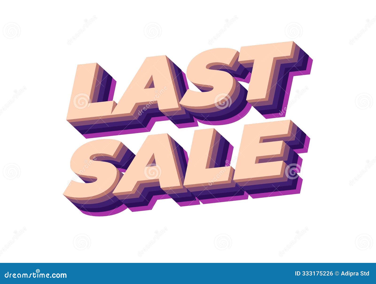 Last Sale. Text Effect for Ads Purpose in 3D Style Stock Illustration ...