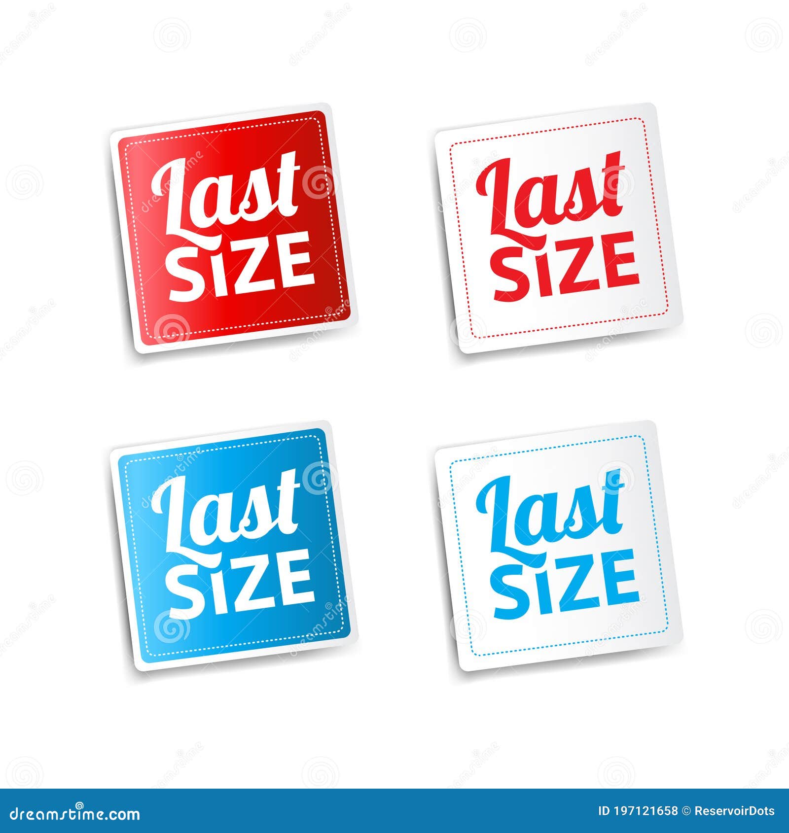 Last Size Stickers stock vector. Illustration of retail - 197121658
