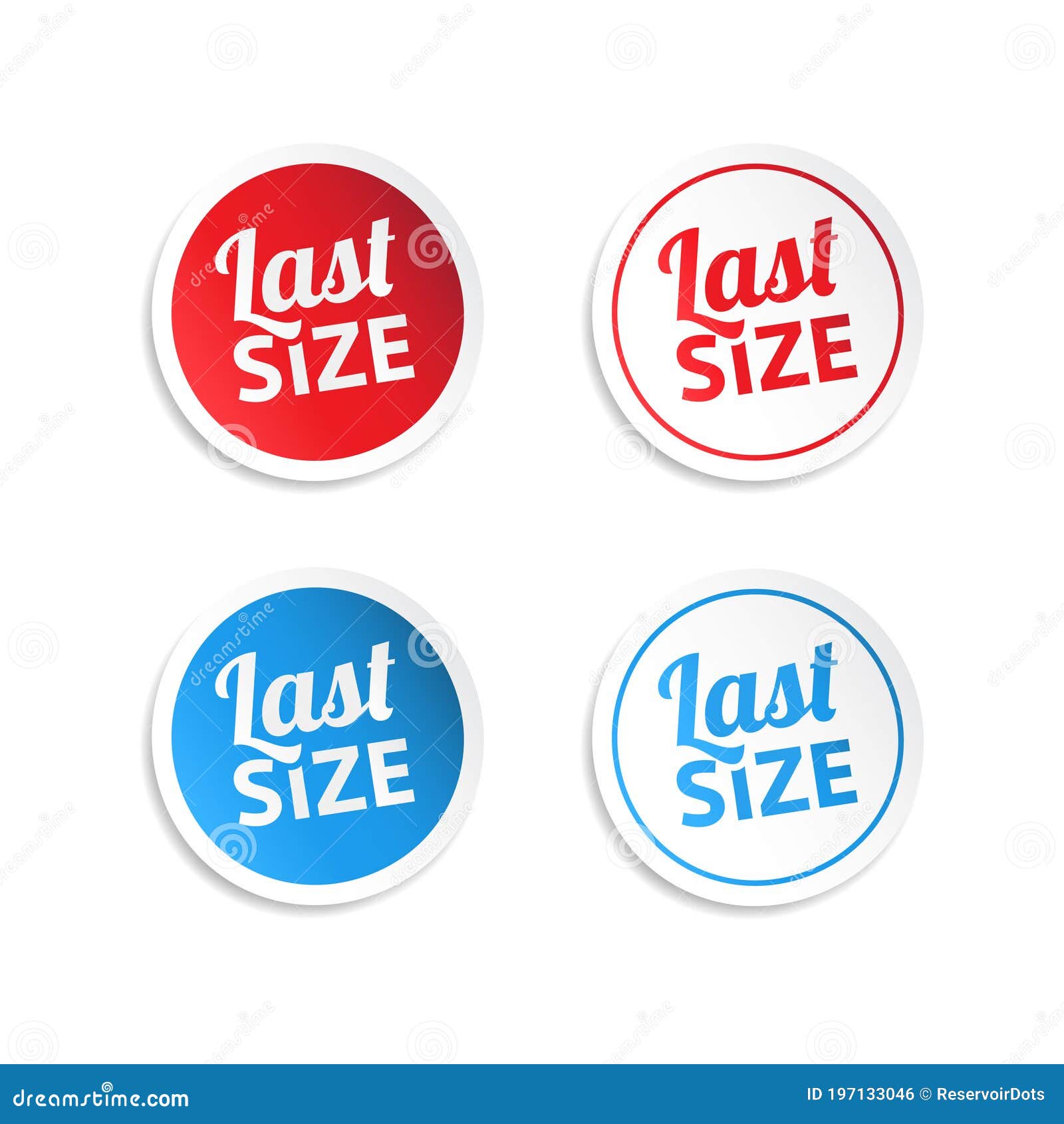 Last Size Stickers stock vector. Illustration of vector - 197133046