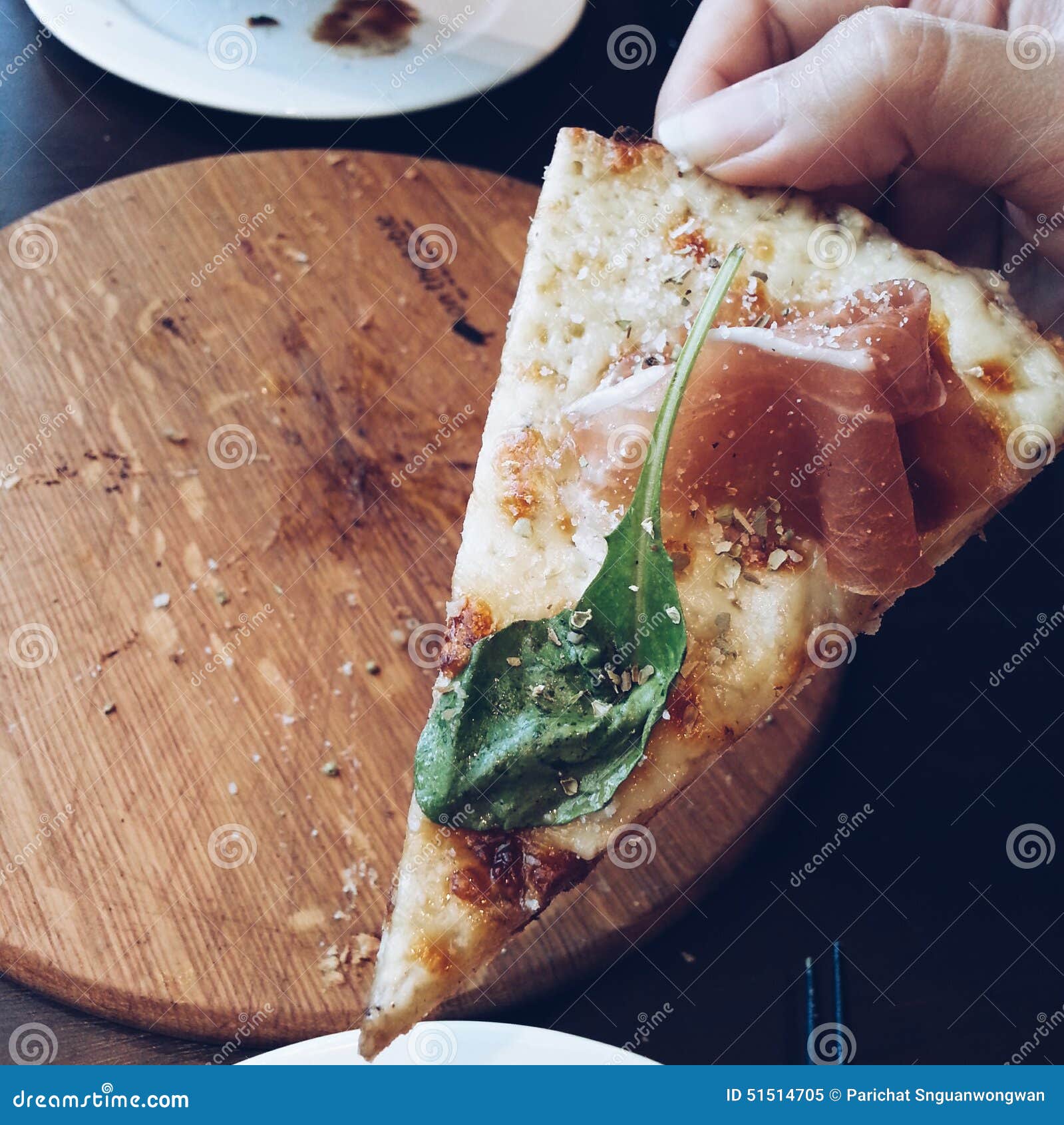 Last Slice of Parma Ham Pizza Editorial Image - Image of delicious ...