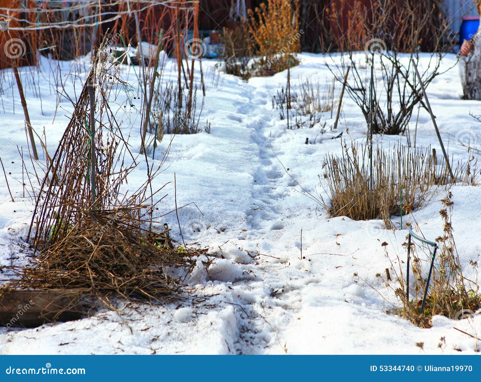 Last Spring Snow Melting on the Sun Stock Photo - Image of sunny ...