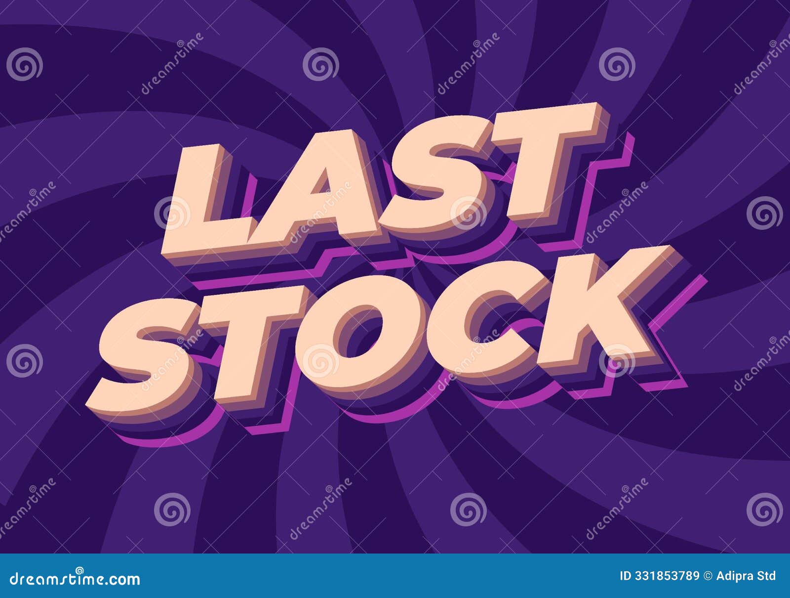 Last Stock. Text Effect for Ads Purpose in 3D Style Stock Illustration ...
