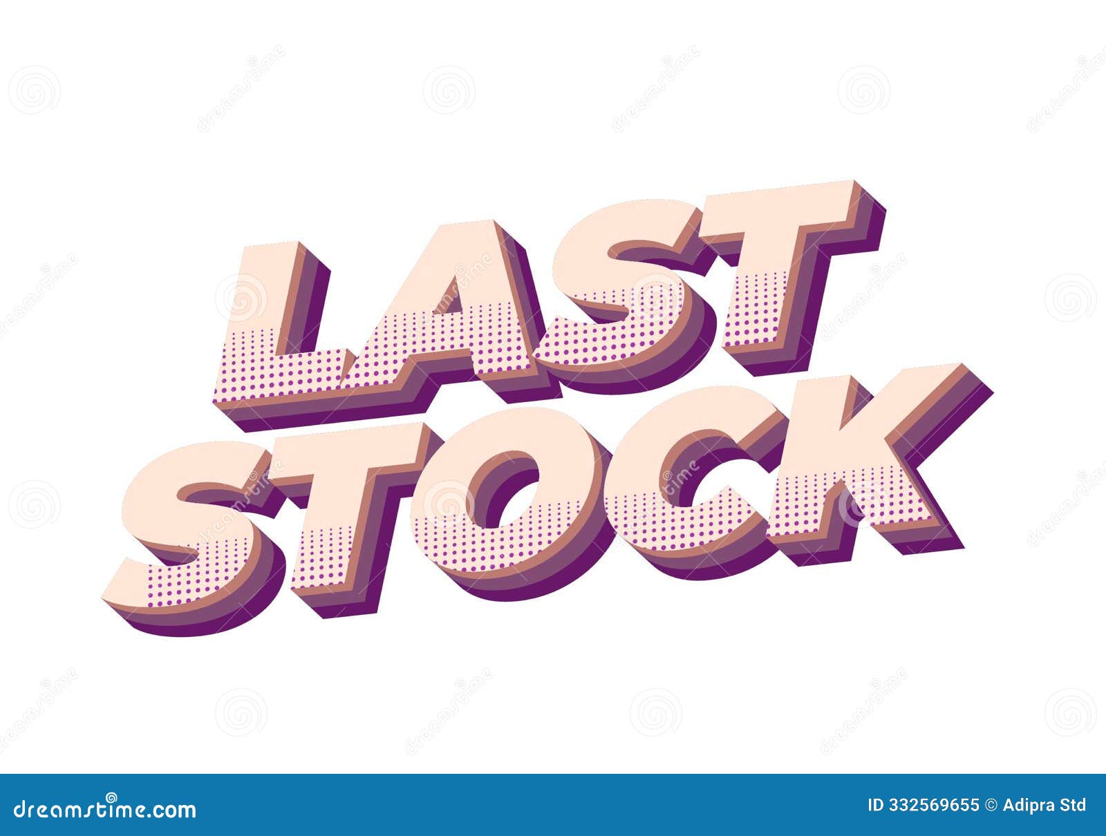 Last Stock. Text Effect for Ads Purpose in 3D Style Stock Illustration ...