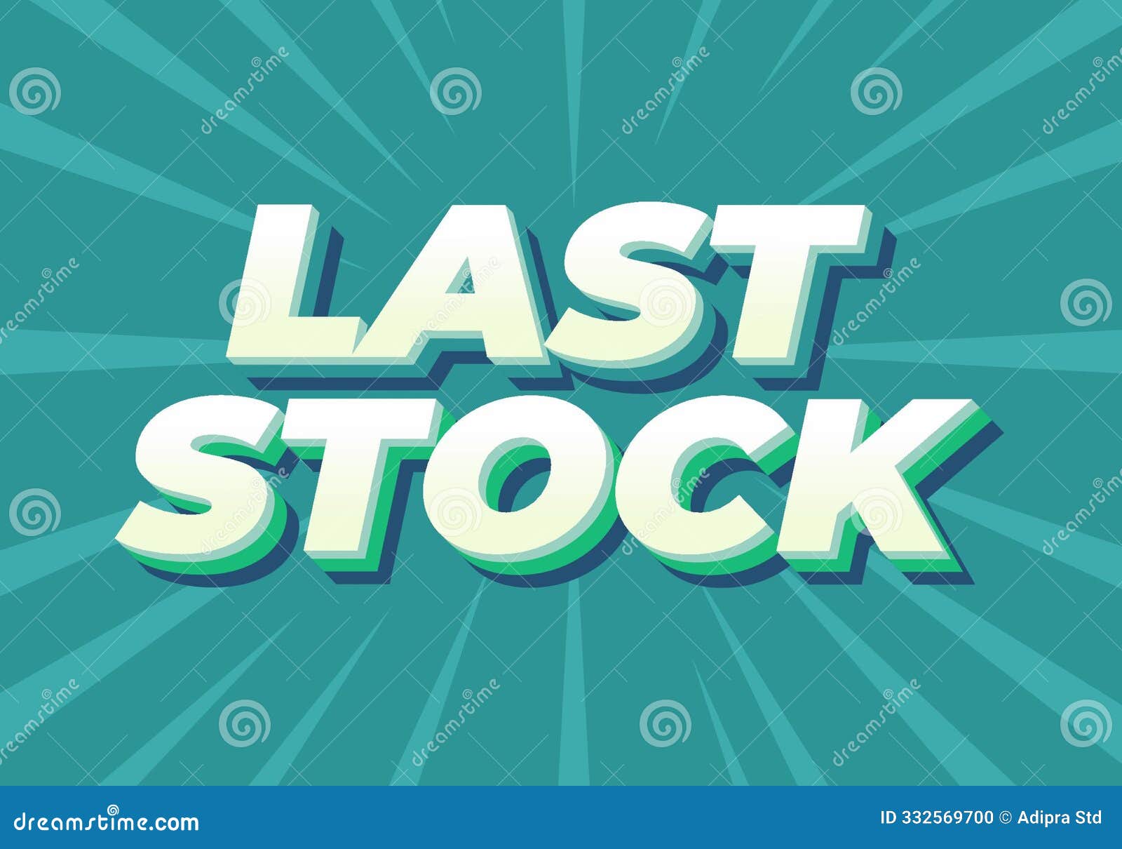 Last Stock. Text Effect for Ads Purpose in 3D Style Stock Illustration ...