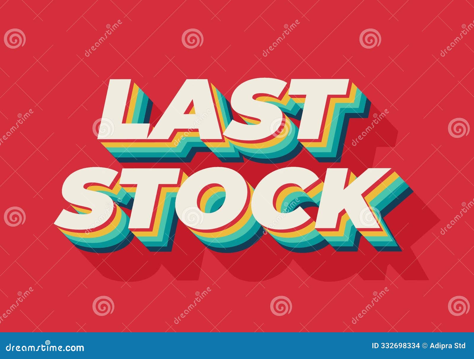 Last Stock. Text Effect for Ads Purpose in 3D Style Stock Vector ...