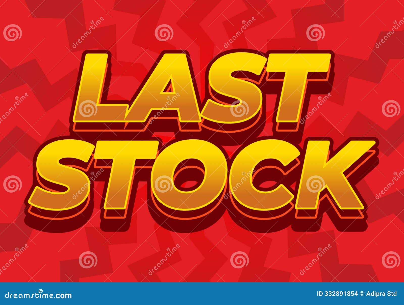 Last Stock. Text Effect for Ads Purpose in 3D Style Stock Illustration ...