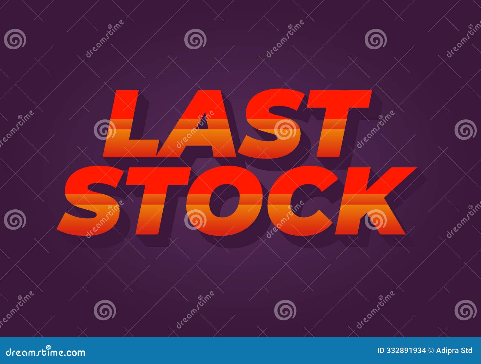 Last Stock. Text Effect for Ads Purpose in 3D Style Stock Illustration ...