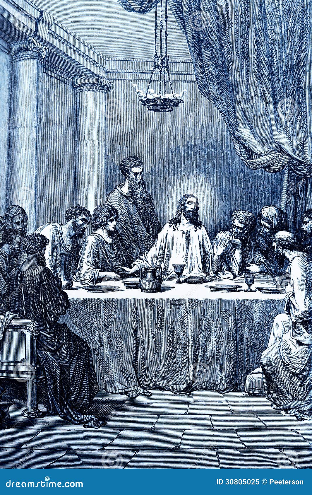 The Last Supper stock illustration. Illustration of biblical - 30805025