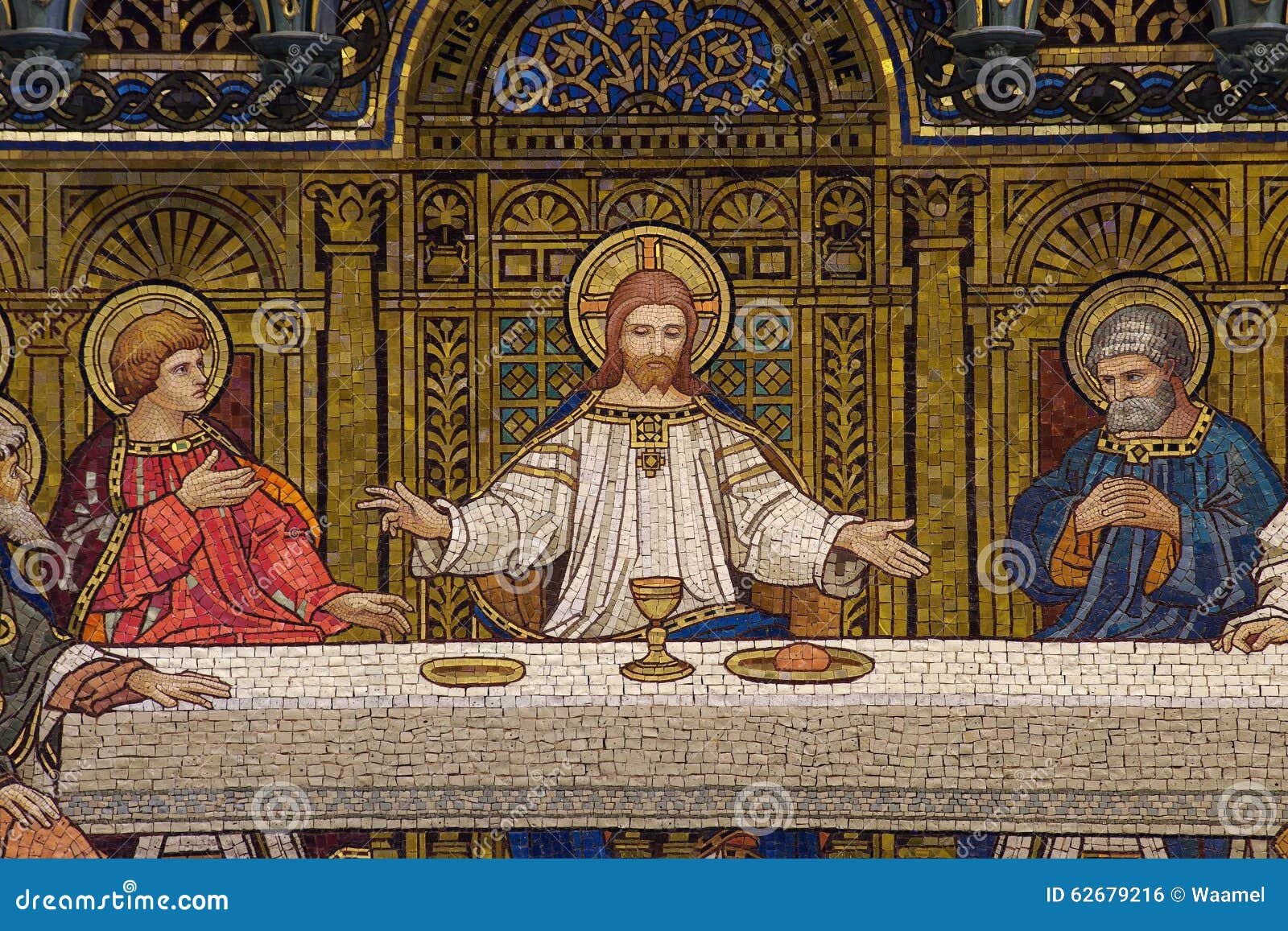 The Last Supper (mosaic) stock photo. Image of compassion - 62679216
