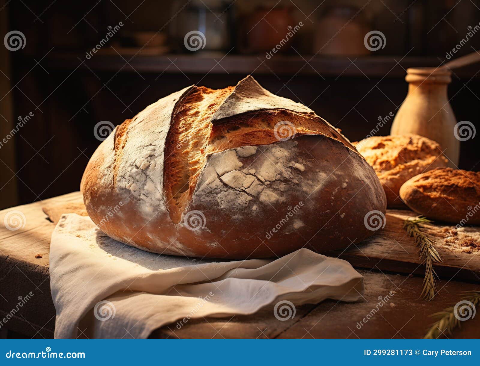 The Last Supper S Interconnected Legacy: a Loaf of Bread on a Ta Stock ...