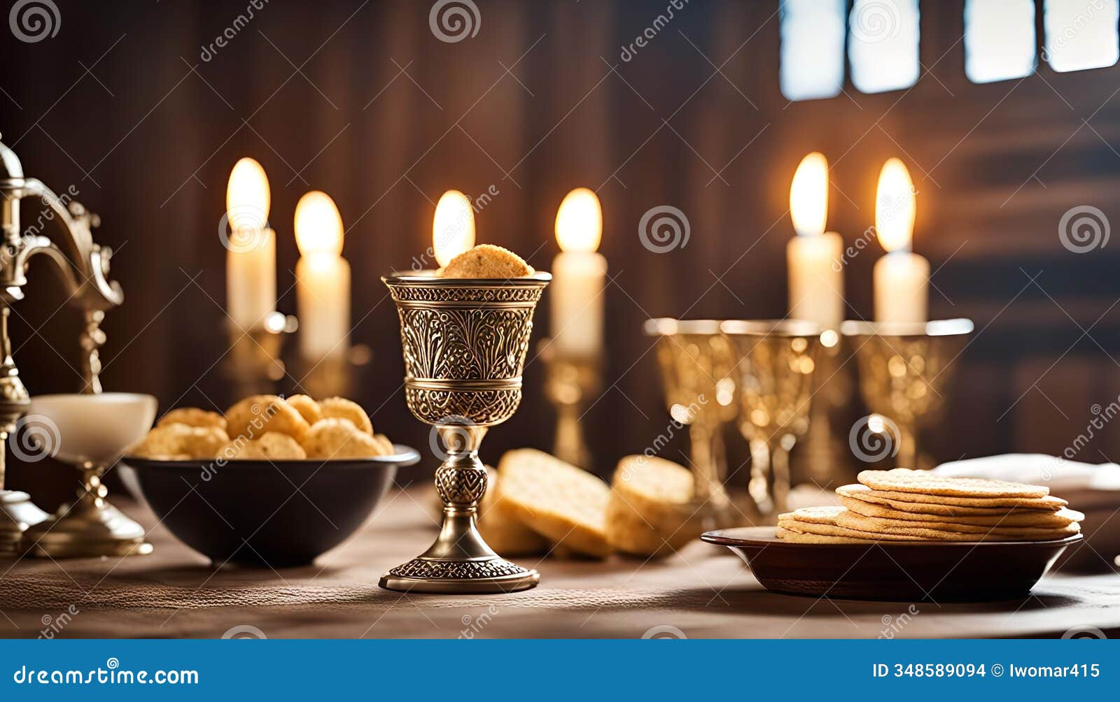The Last Supper Table Setup Stock Illustration - Illustration of bread ...