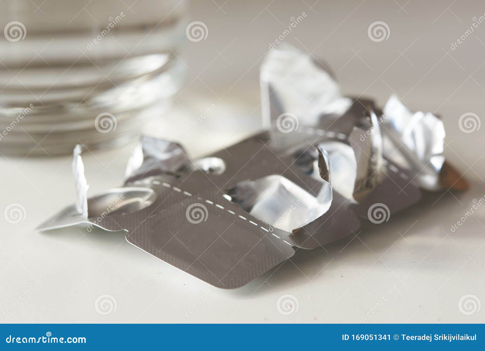The Last Tablet of Medicine in the Medication Panel Stock Image - Image ...
