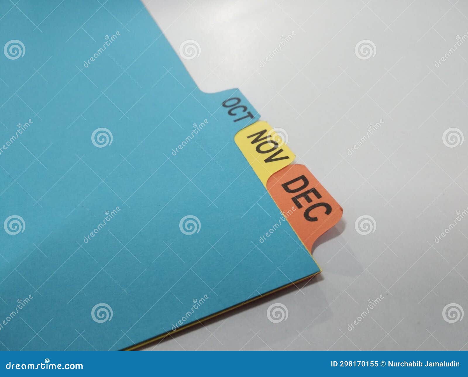 Colorful folder divider stock image. Image of clip, manager - 298170155