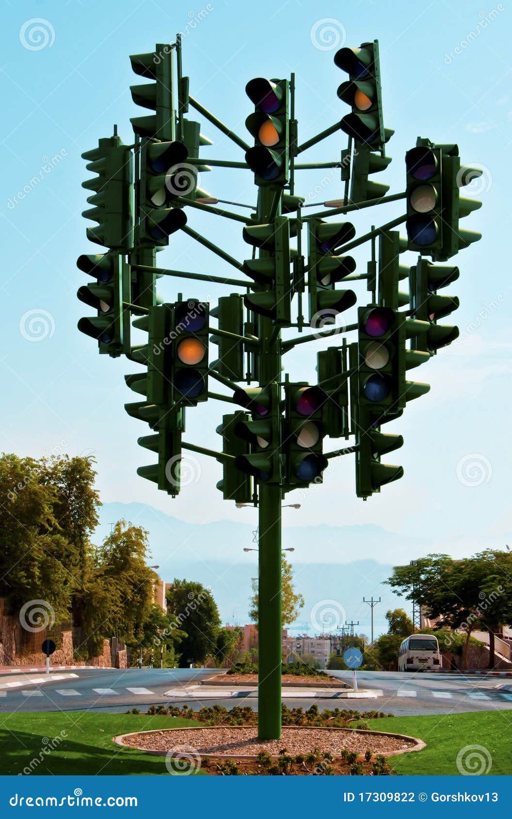 The Last Traffic Light at Eilat, Israel Editorial Photography - Image ...