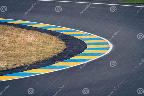 Last Turn at the Le Mans Circuit. Stock Photo - Image of track, turn ...