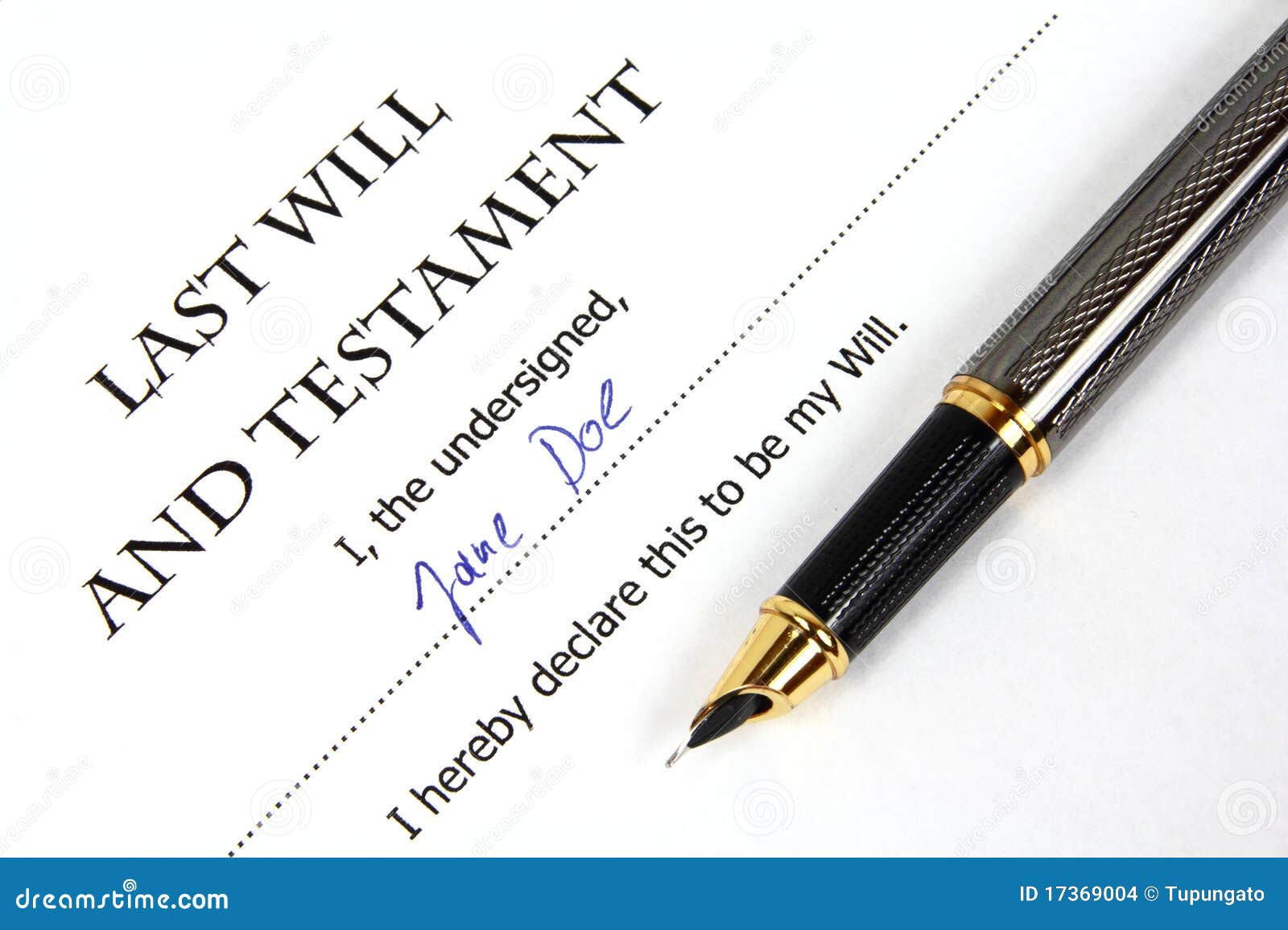 Last will stock photo. Image of financial, signed, signature - 17369004