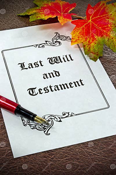 A last will and testament stock image. Image of testament - 23075441