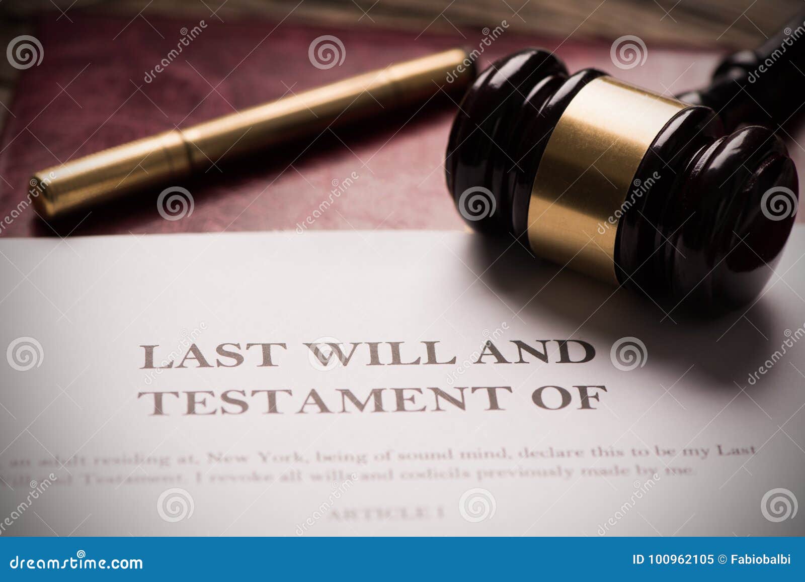 Last Will and Testament stock image. Image of inheritance - 100962105