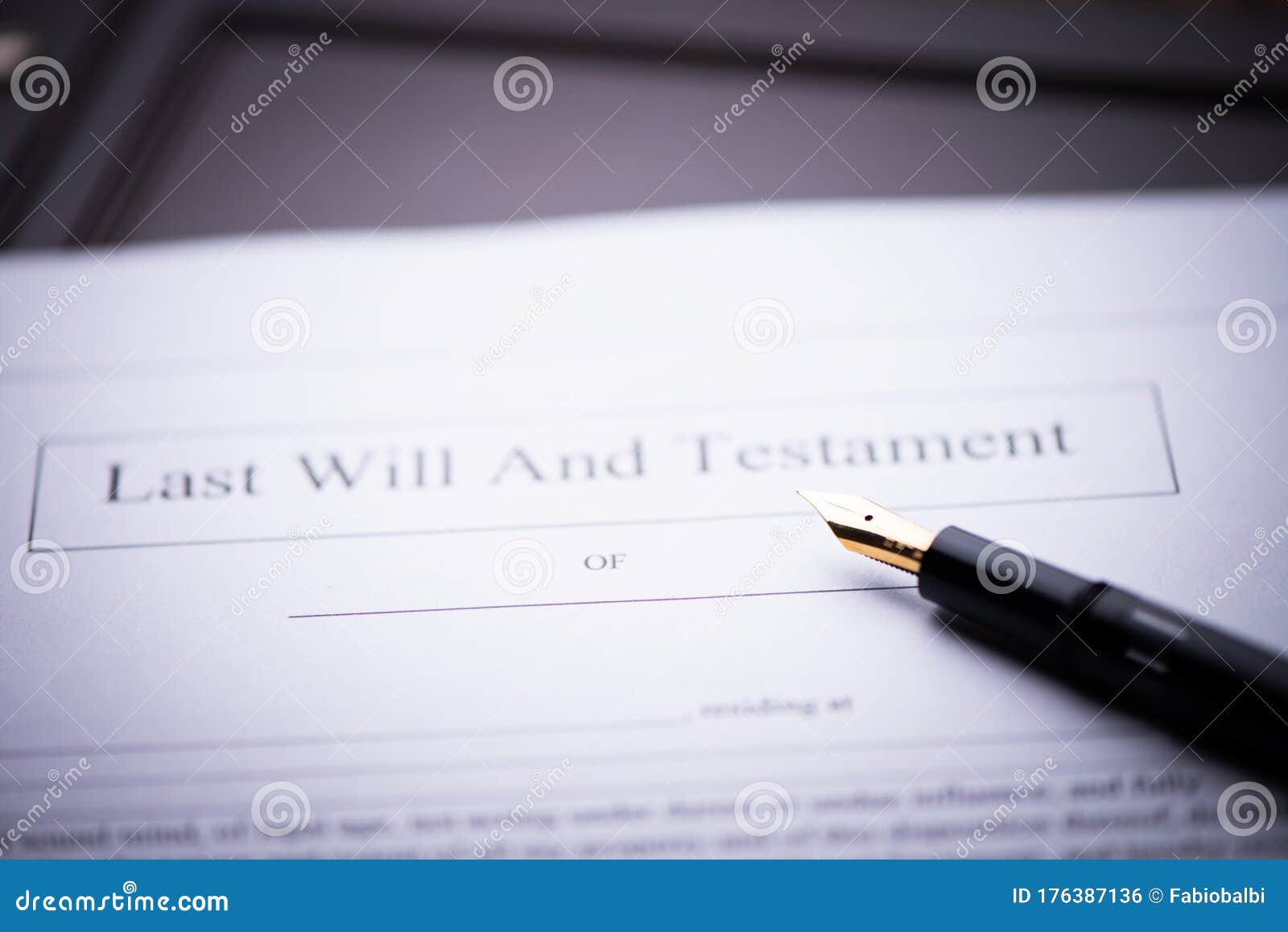 Last Will and Testament Document Stock Photo - Image of estate, court ...