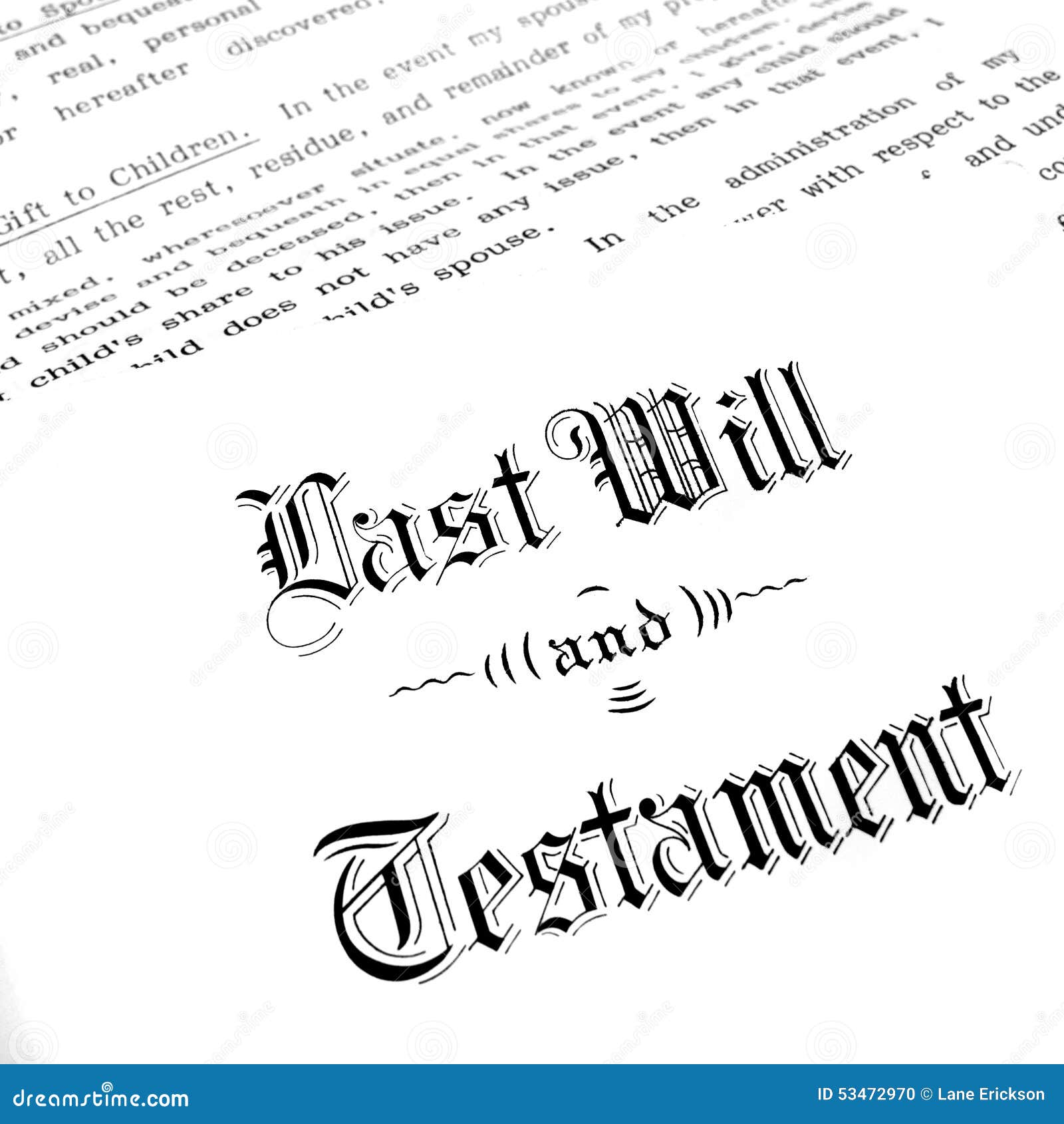 Last Will and Testament stock photo. Image of legal, inheritance - 53472970