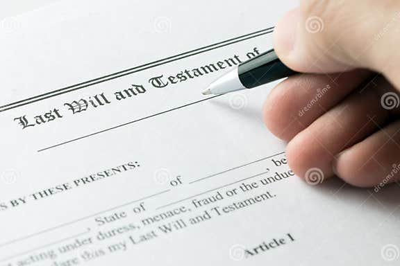 Last will and testament stock image. Image of last, underwrite - 75876373